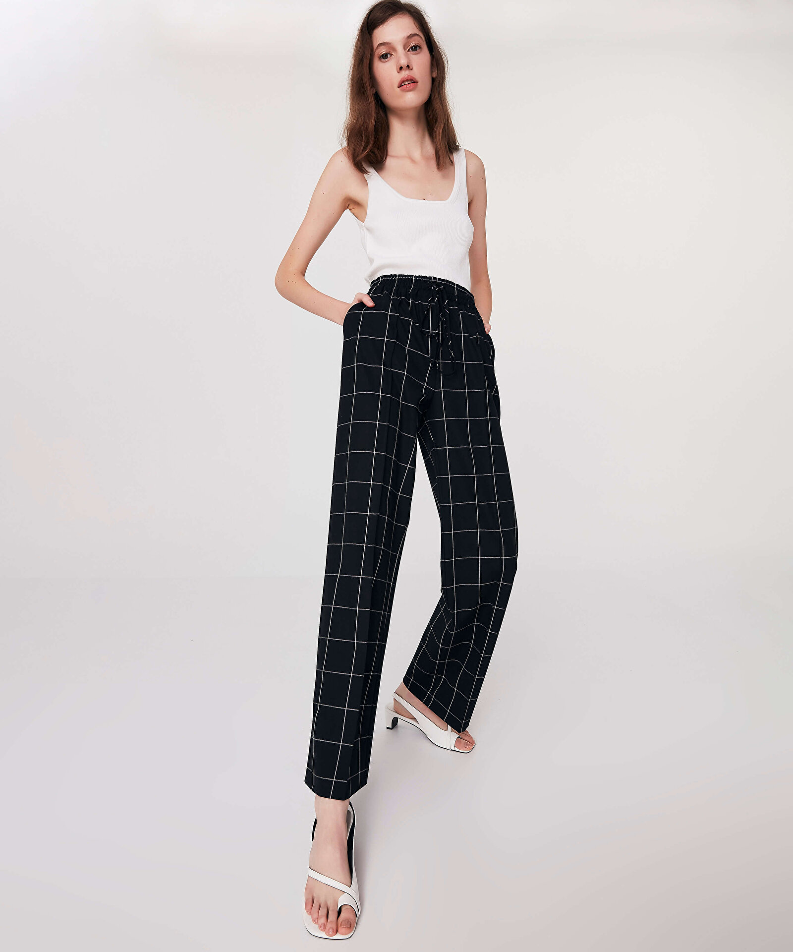 Siyah Wide leg pantolon TS1210003098001 | TWIST